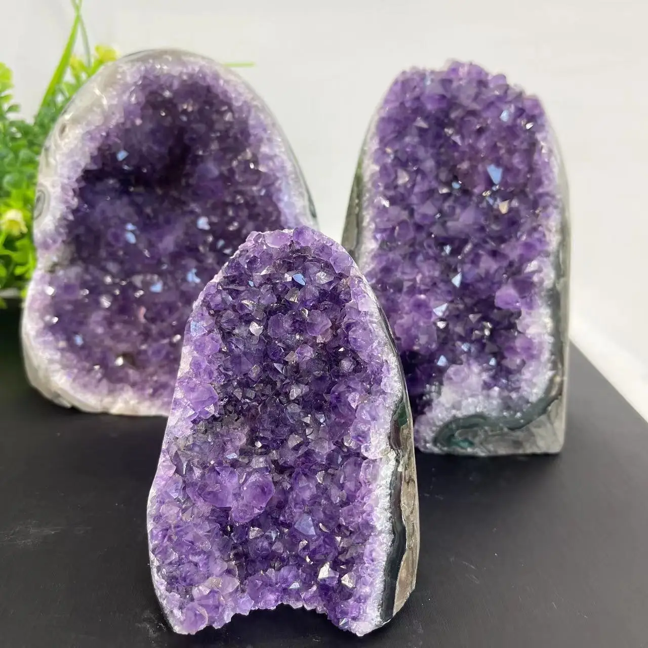 Nat-rliche-Kristall-Cluster-Amethyst-Stein-Geode-rohe-Quarz-Mineralien ...