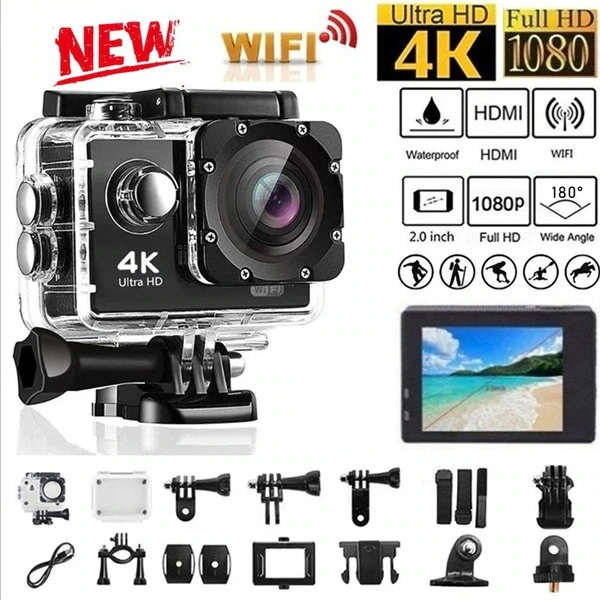 4K-Outdoor-Sports-Action-Camera-180-Degree-Wide-Angle-Lens-12MP-5MP ...