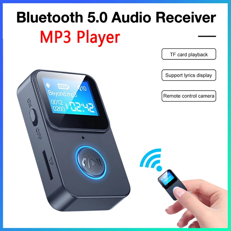 Bluetooth-5-0-Audio-Receiver-MP3-Player-With-LCD-Screen-Mini-Portable ...