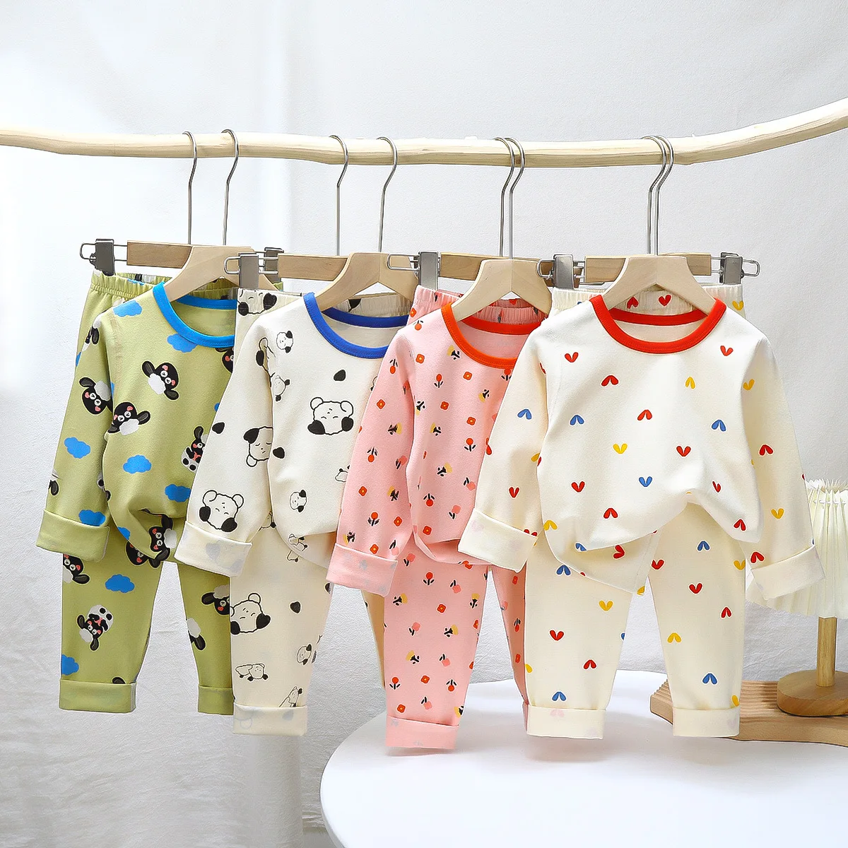 Autumn-Winter-Baby-Sleepwear-set-Kids-Comfortable-Lycra-Underwear-2pcs ...