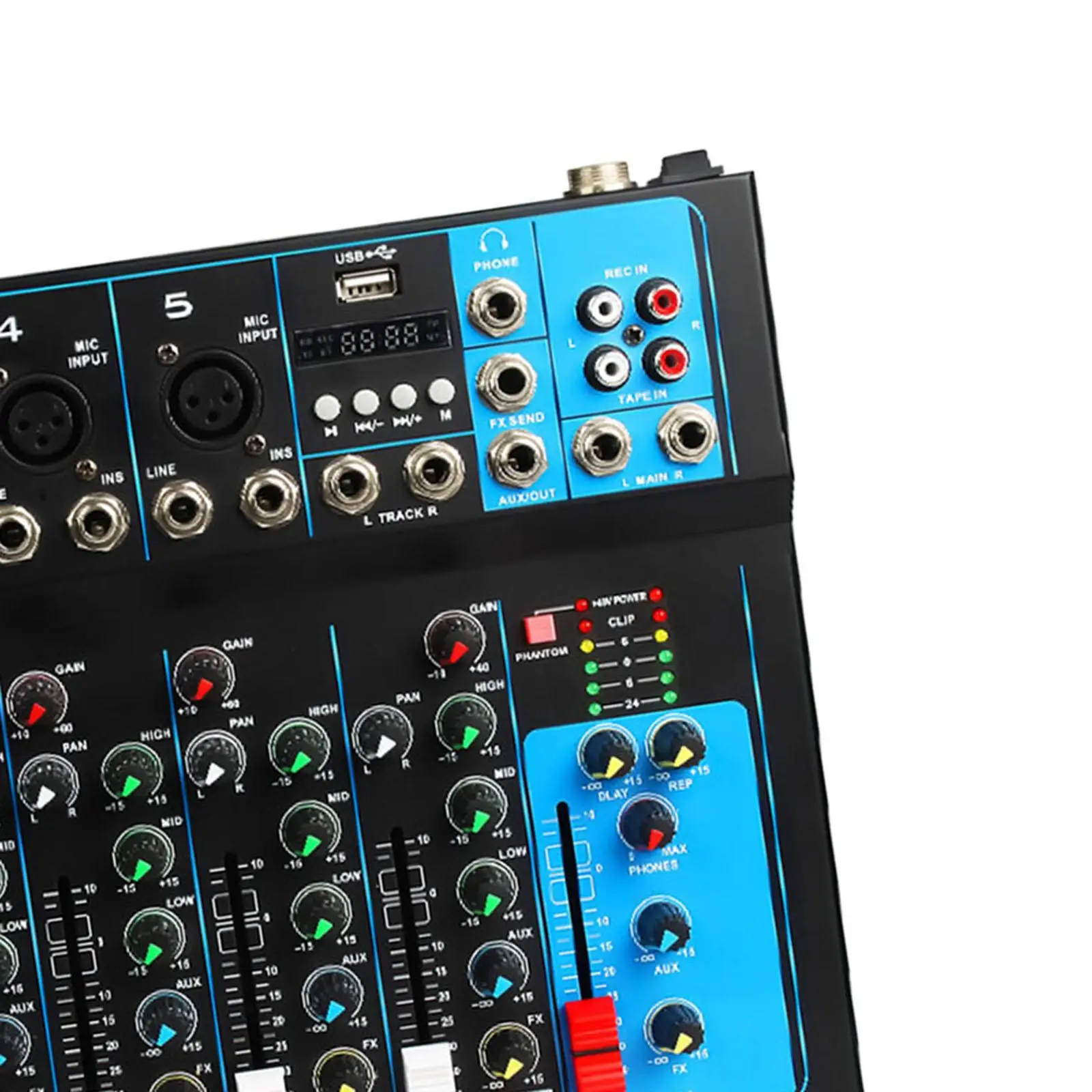 7 Channel Audio Mixer Digital DJ Console for Conference Rooms ...