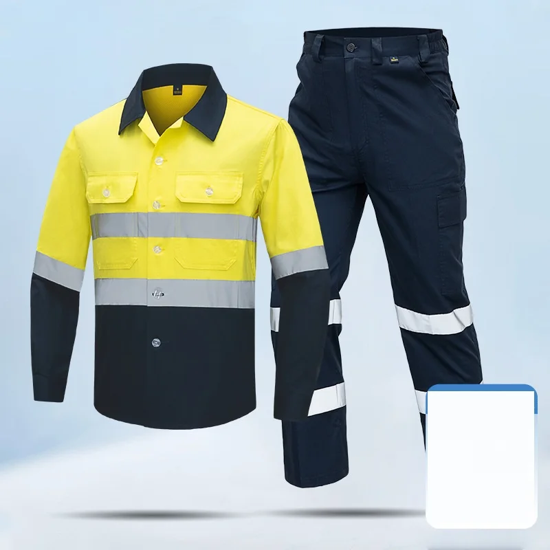 Long sleeves Summer Cotton Work clothing Hi Vis safety working Clothes ...