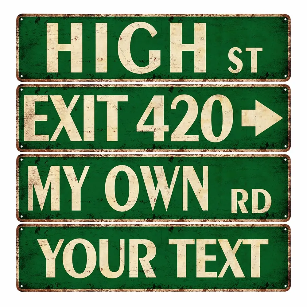 Street-Signs-Vintage-Metal-Tin-Sign-My-Own-Road-Poster-Wall-Art ...