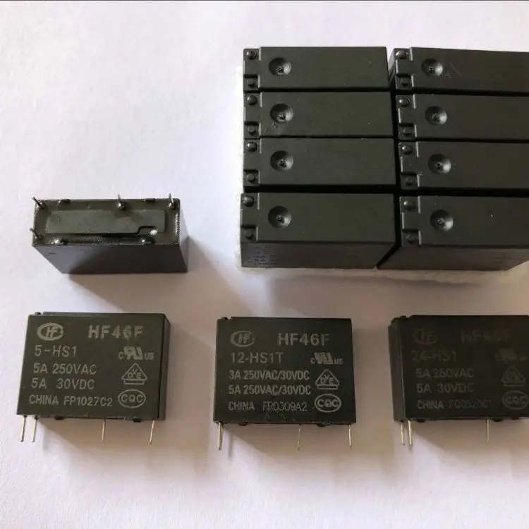 10PCS 5A 4Pin HF46F 5 HS1 HF46F 12 HS1 HF46F 24 HS1 Power Relay A ...