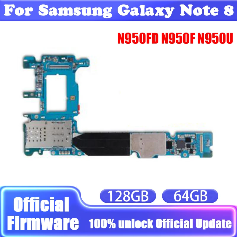 Original Motherboard Logic Board For Samsung Galaxy Note 8 N950 N950FD N950F N950U 64GB 128GB ...