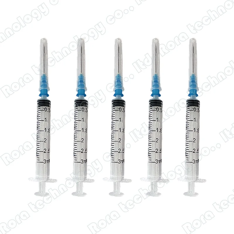 30pcs-Plastic-3ml-Dispensing-Syringe-Green-21G-Drawing-Needles-Blue-23G ...