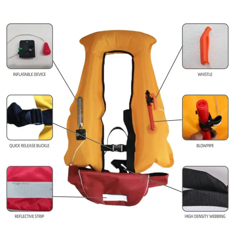 Inflated Life Jacket BHY Inflatable Life Jacket Automatic/Manual
