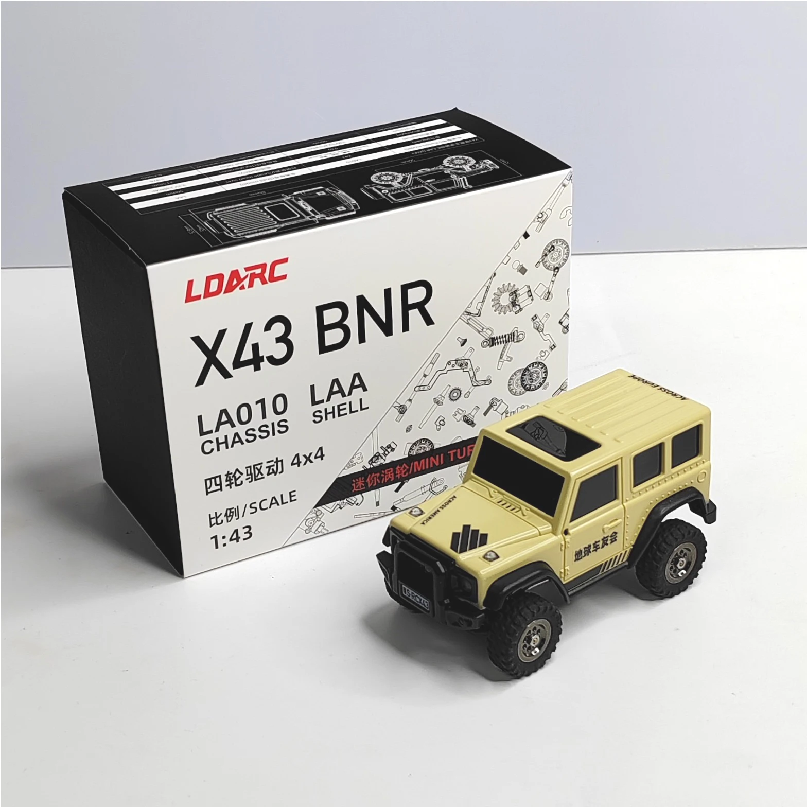 LDARC-X43-Crawler-1-43-4WD-BNR-RC-control-remoto-mini-Veh-culo-de ...