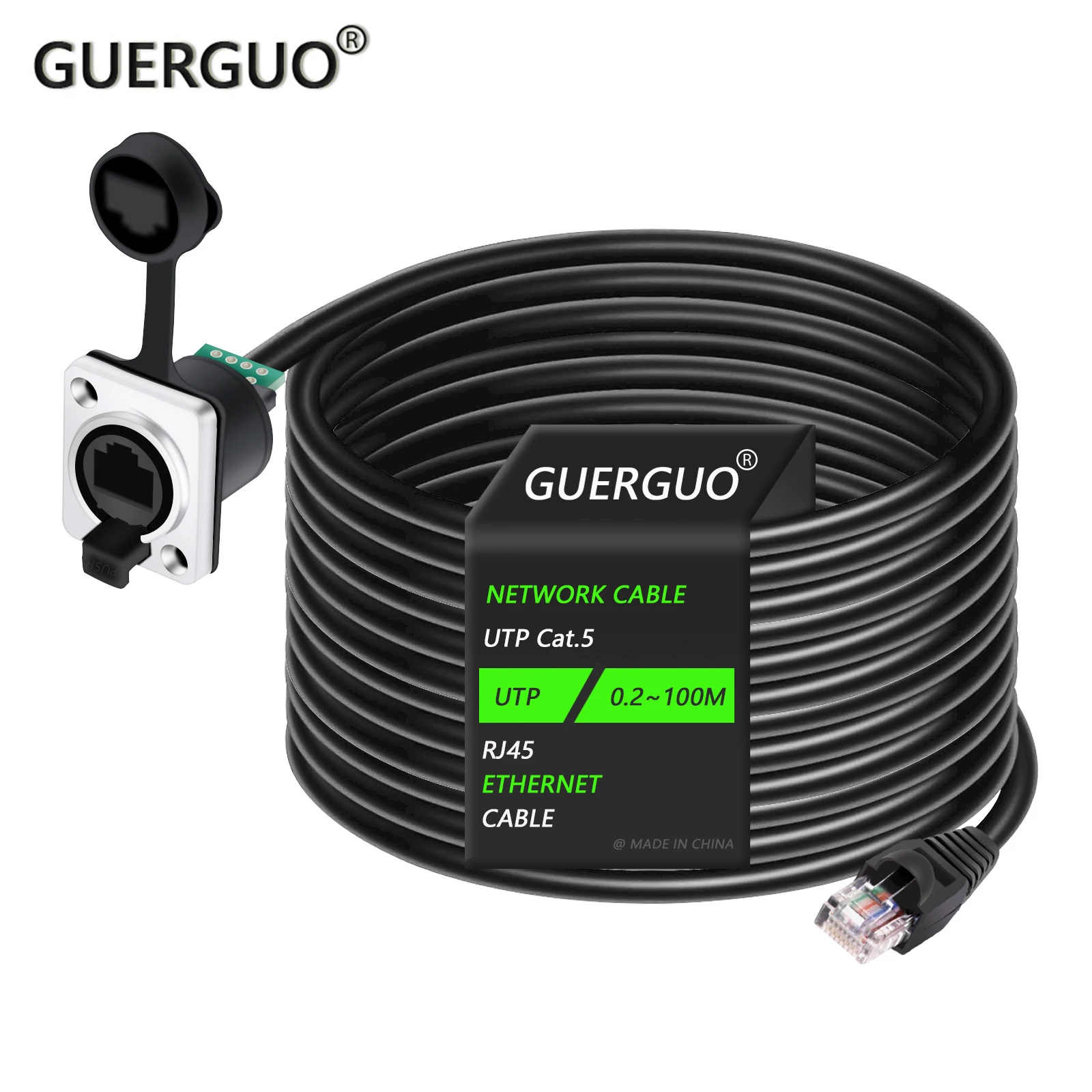 1PC-CAT5-RJ45-Ethernet-Extension-Lan-Cable-8P8C-Waterproof-RJ45-Male-to ...