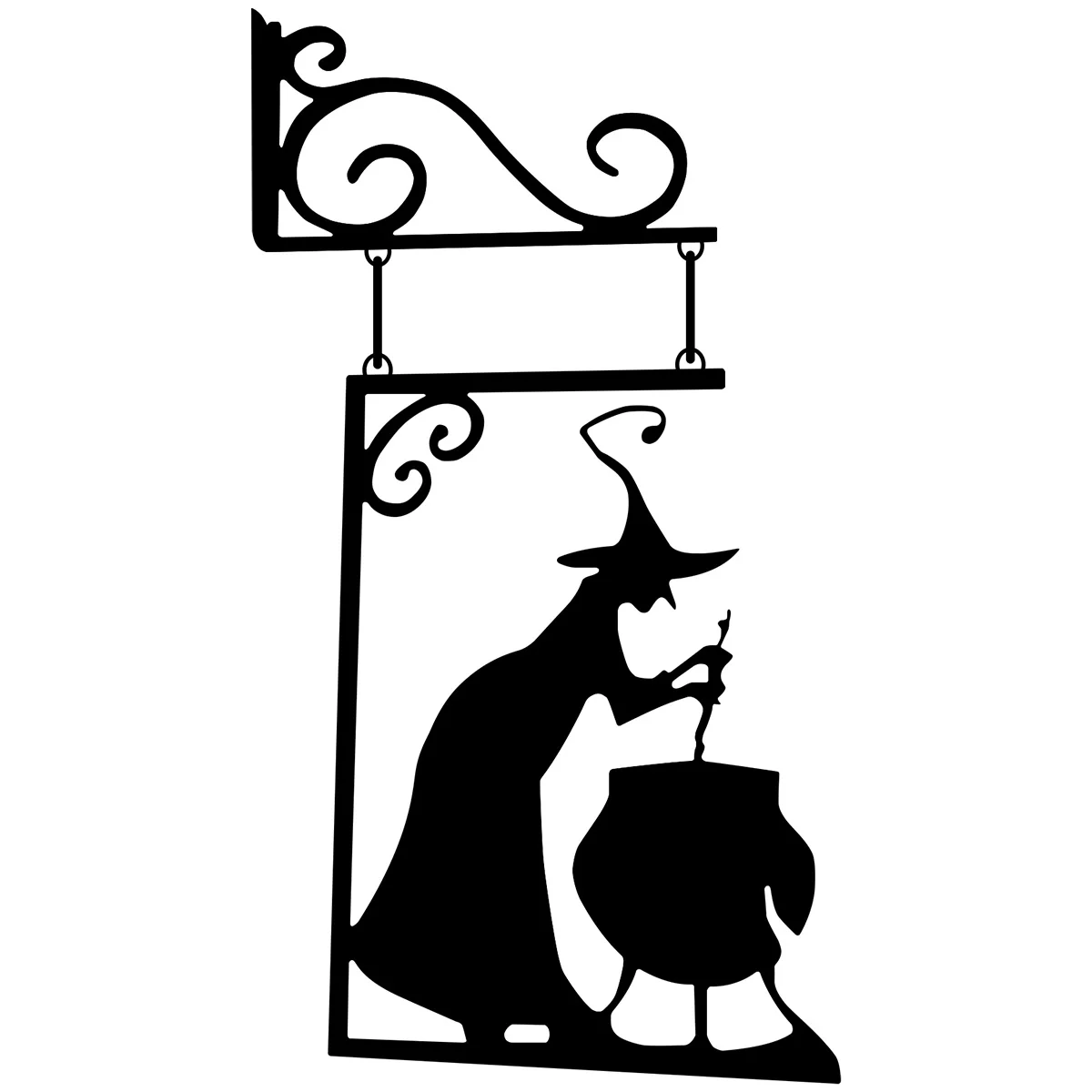 Metal-Witch-Sign-Witch-Boiler-Silhouette-Wall-Mural-Spooky-Mysterious ...