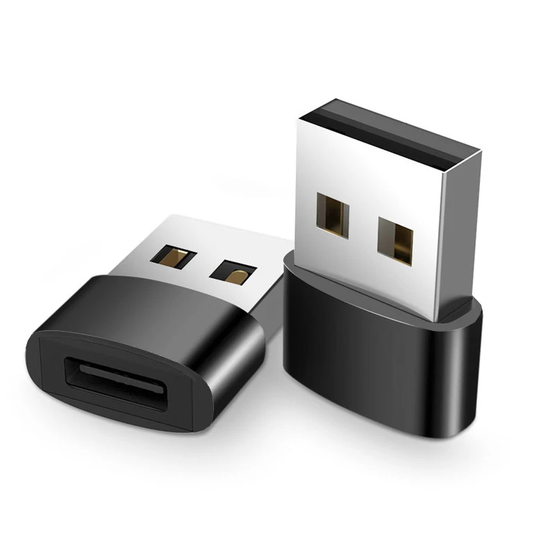ADAPTATEUR RESEAU,Rose gold--connecteurs USB A mâle vers Type C femelle ...