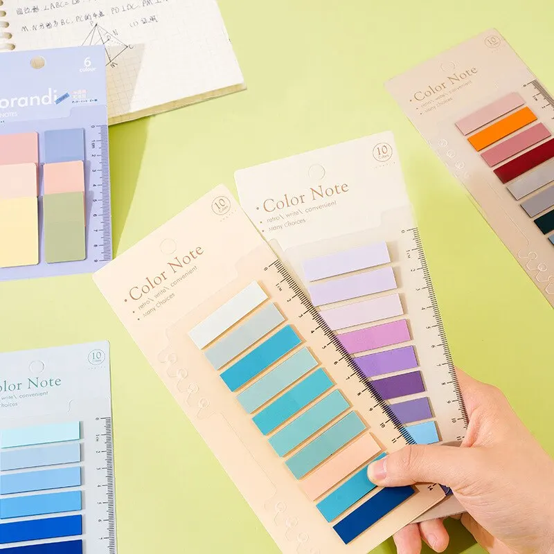 200-Sheets-Sticky-Index-Tabs-Notes-Set-with-Ruler-for-Index-Page ...