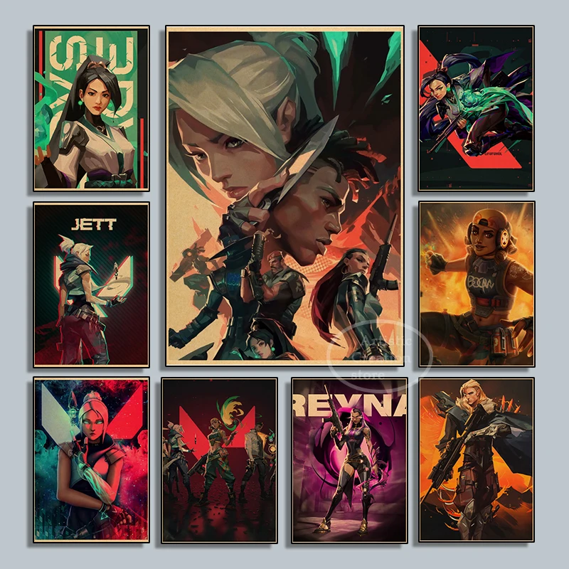 Valorant Paintings | Valorant Posters | Valorant Retro | Canvas Posters ...