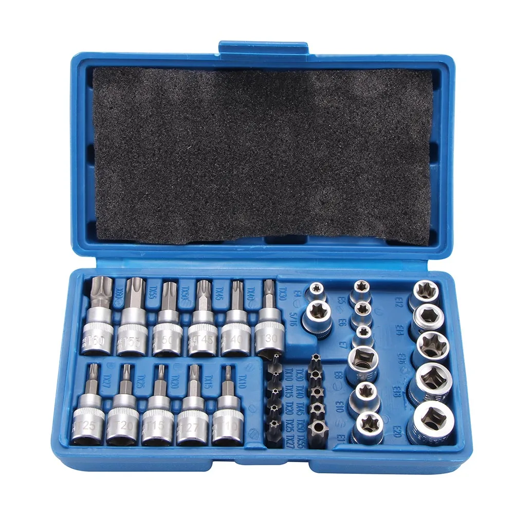 Jeu-de-Douilles-Hexagonales-Torx-Star-Embout-d-Entra-nement-Bleu-Outils ...