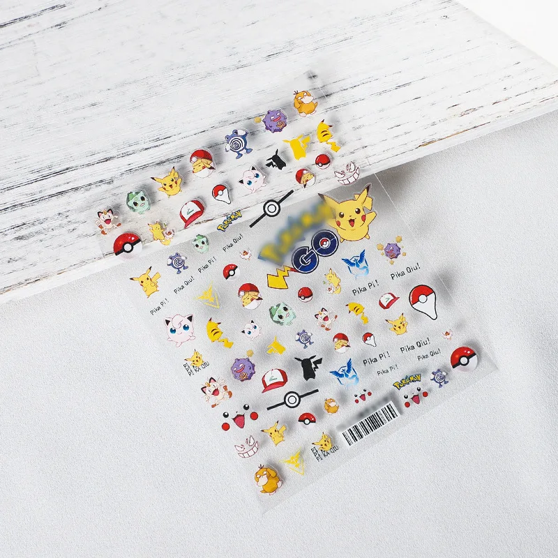 1PCS-5D-Pok-mon-Pikachu-Squirtle-Cartoon-Nail-Stickers-Nail-Art ...