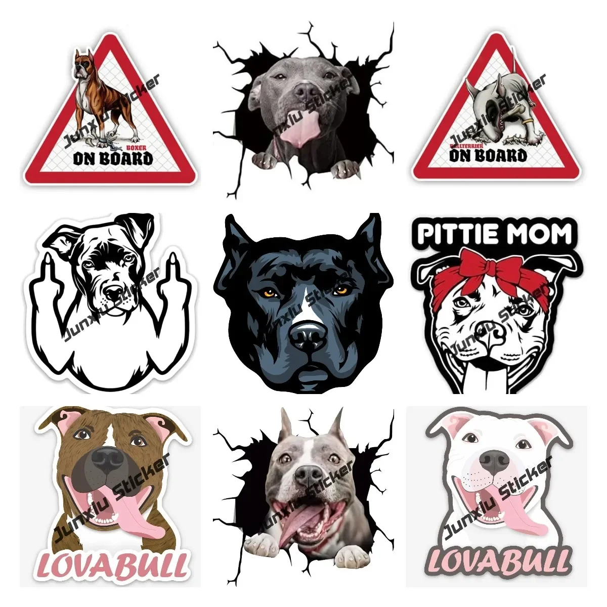 Pit-Bull-Funny-Car-Sticker-Vinyl-Decal-Pit-Bull-Dog-Breed-Bumper ...