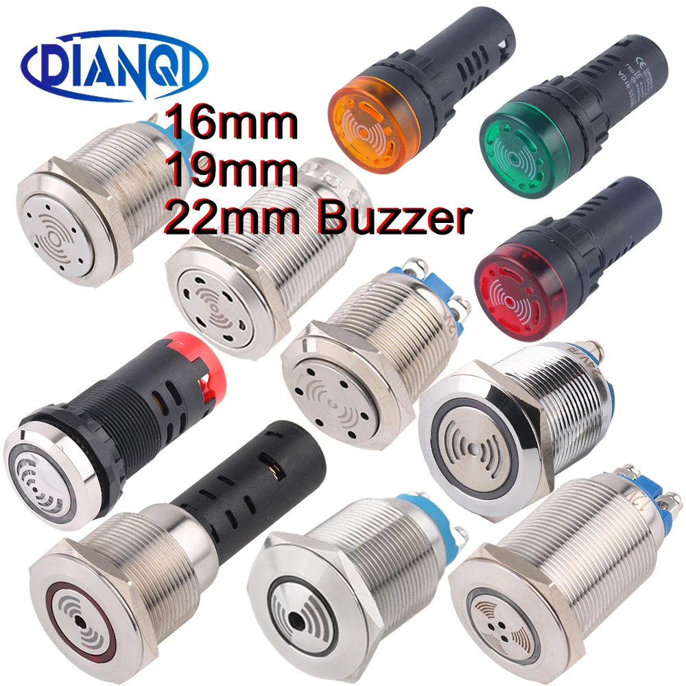 16mm-19mm-22mm-Red-LED-Buzzer-Metal-Pulse-Waterproof-Oil-Band ...