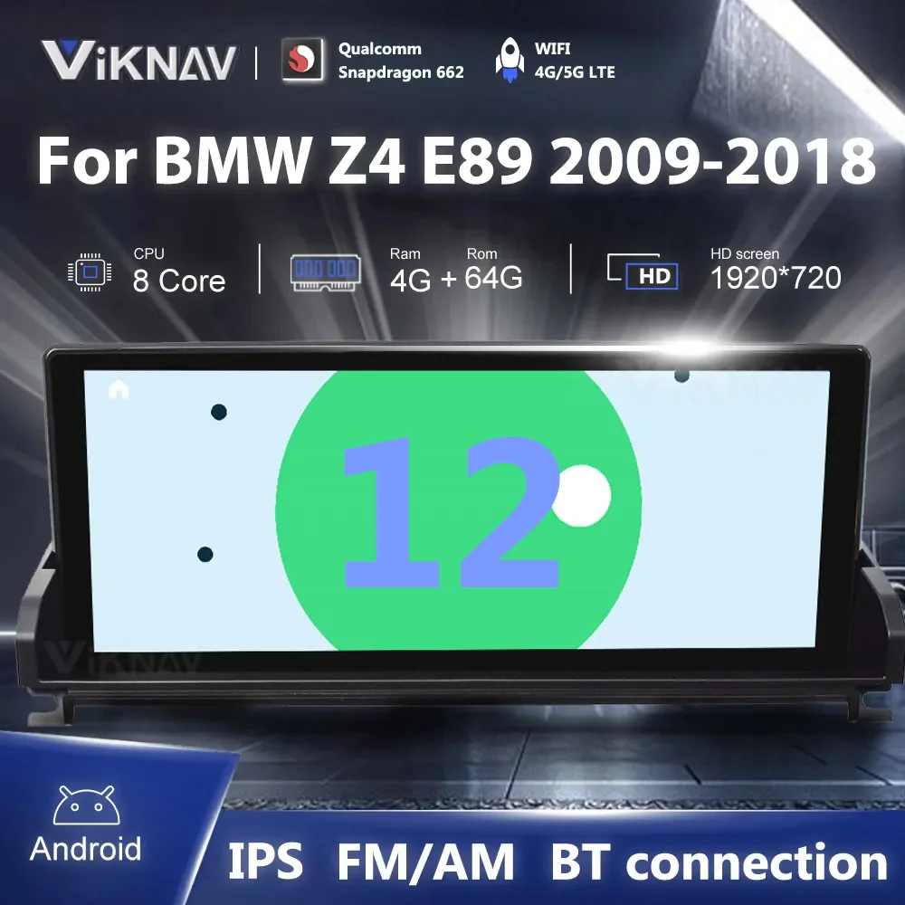 Radio con GPS para coche, reproductor Multimedia con Android 12,0, CarPlay, pantalla táctil ...