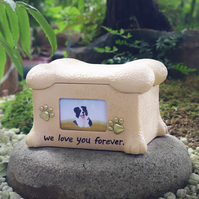 Resin-Pet-Urns-Dogs-Cats-Cremation-Urn-Peaceful-Memorial-with-Photo ...