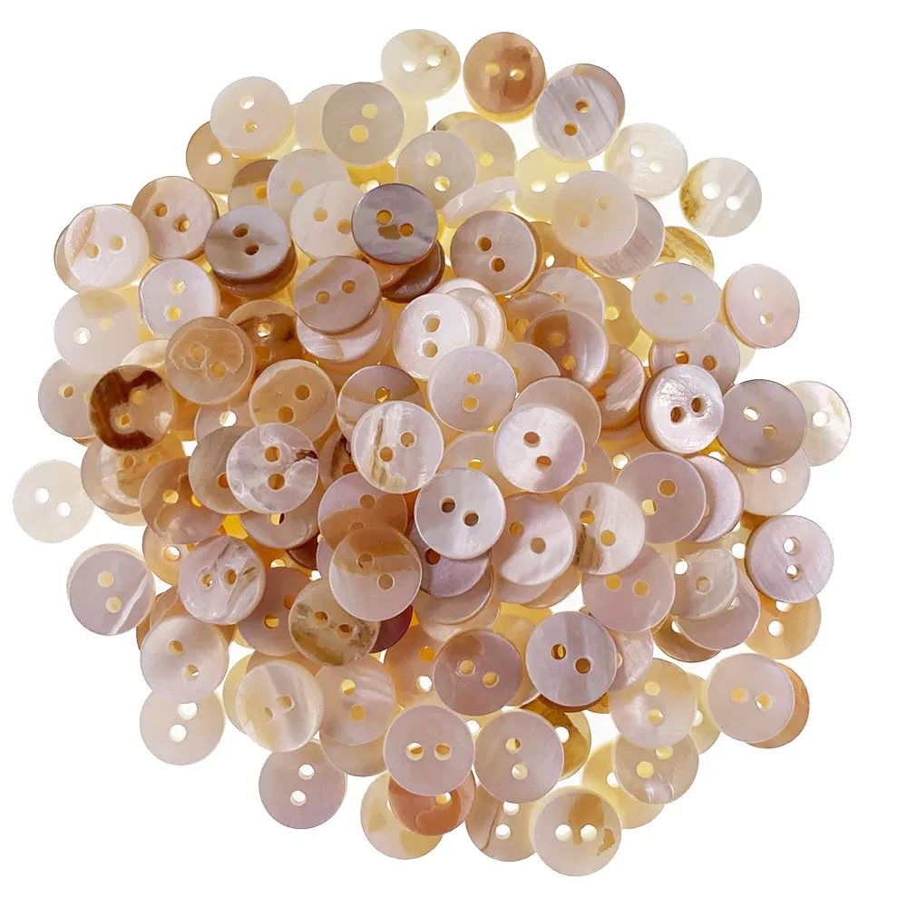 30Pcs 3/8" Real Mother of Pearl Round Buttons Sewing Shirt Clothes Coat ...