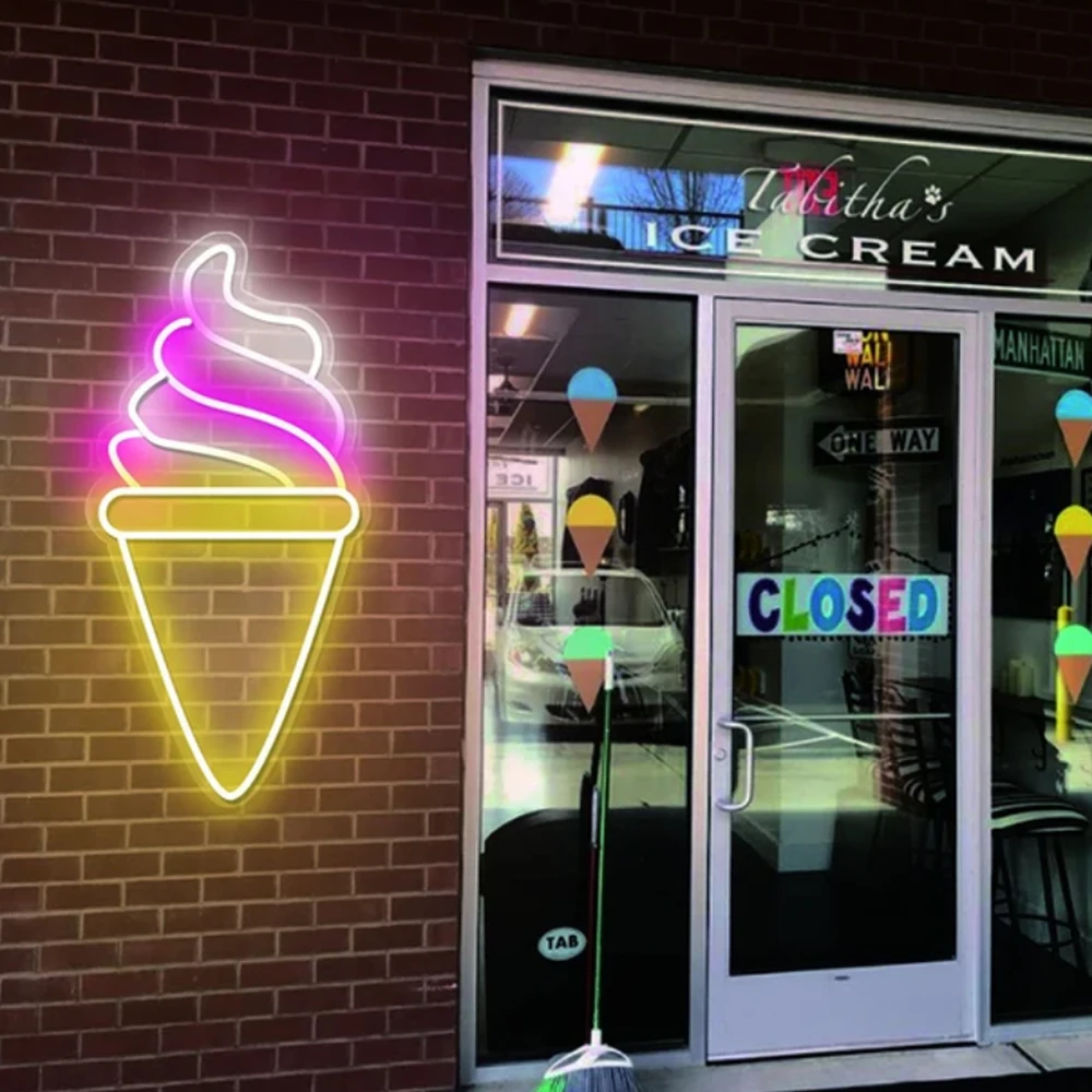 Custom-Big-Ice-Cream-Neon-Signs-Coffee-Shop-Sign-Handmade-Restaurant ...