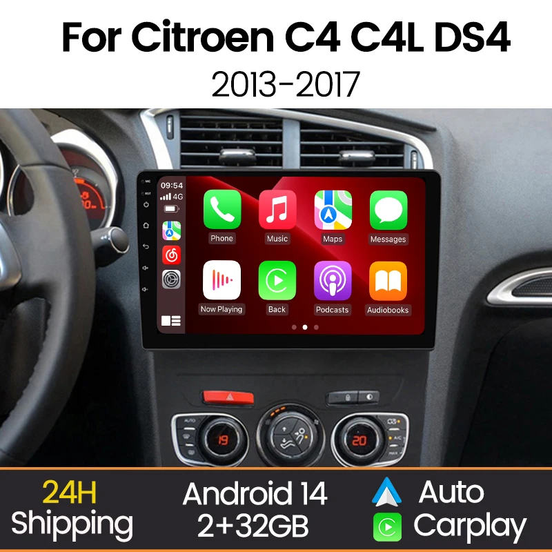 MEKEDE 10'' Android 14 Carplay Car Radio Multimedia Player For Citroen ...