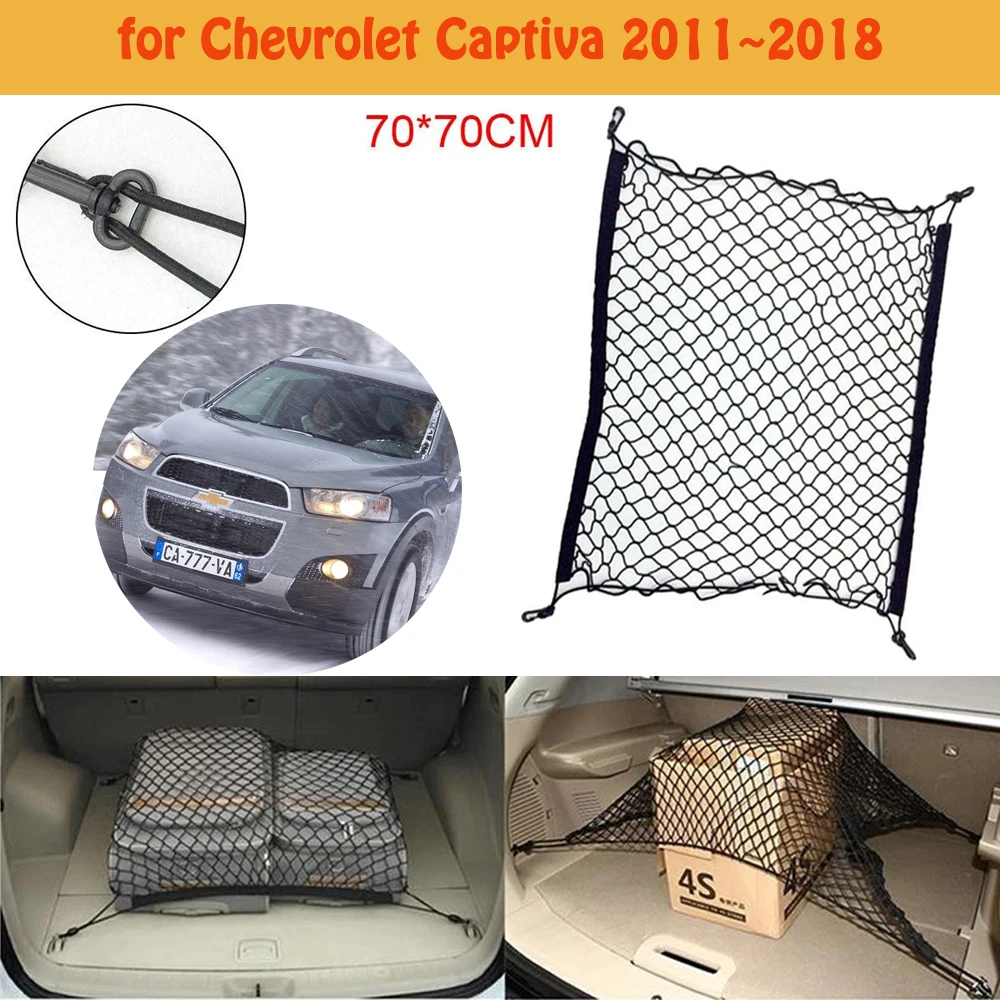 For Chevrolet Captiva 2011~2018 Car Boot Trunk Network Hooks Mesh Net ...