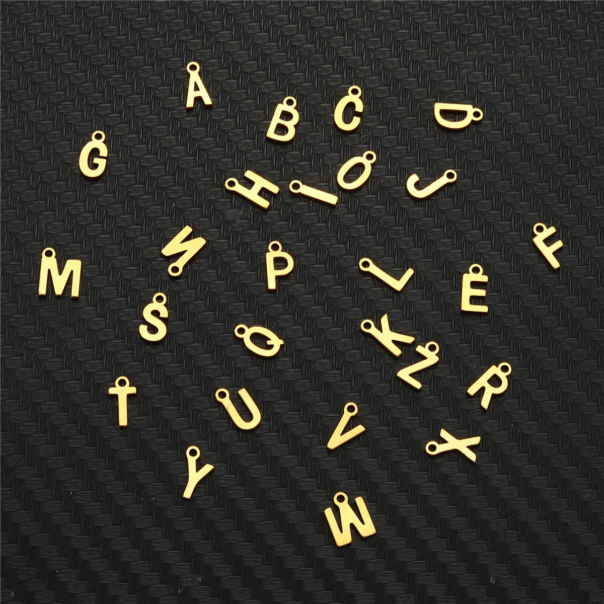 10-teile-lose-kleine-Alphabet-Anh-nger-Edelstahl-Initialen-Buchstaben-Charms-f-r-DIY-Schmuck ...