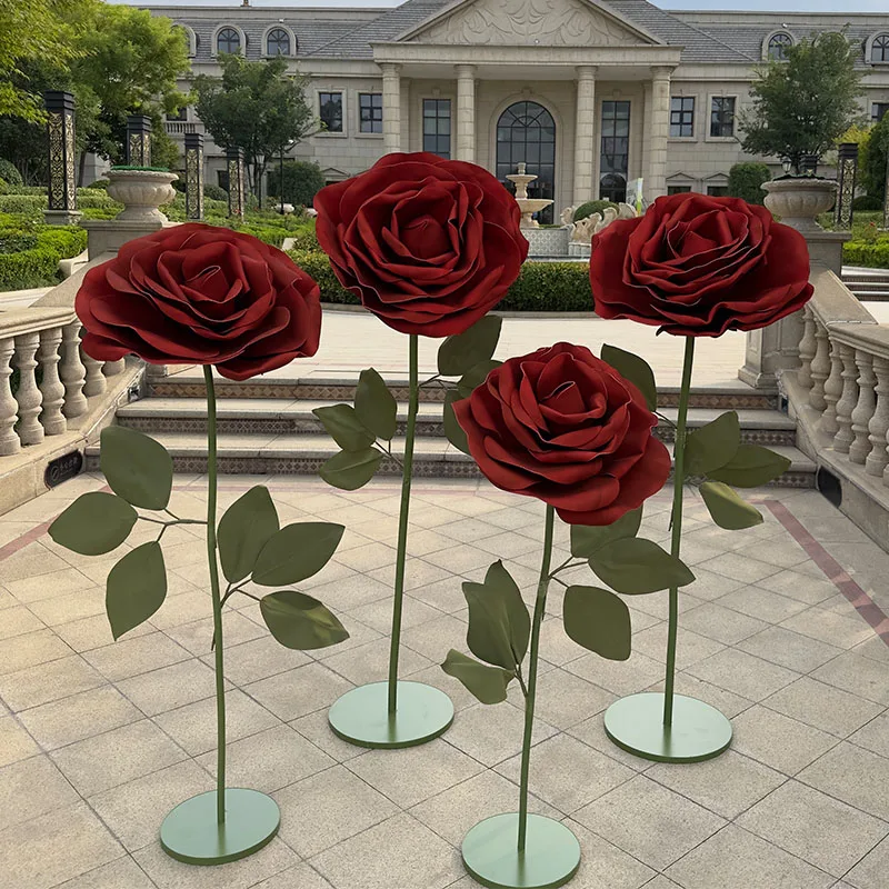 Giant-Rose-EVA-Floral-Artificial-Wedding-Road-Lead-Big-Rose-Flower ...