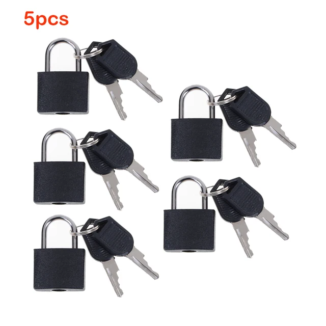 5PCS 22mm Small Mini Strong Steel Padlock Travel Suitcase Diary Lock ...