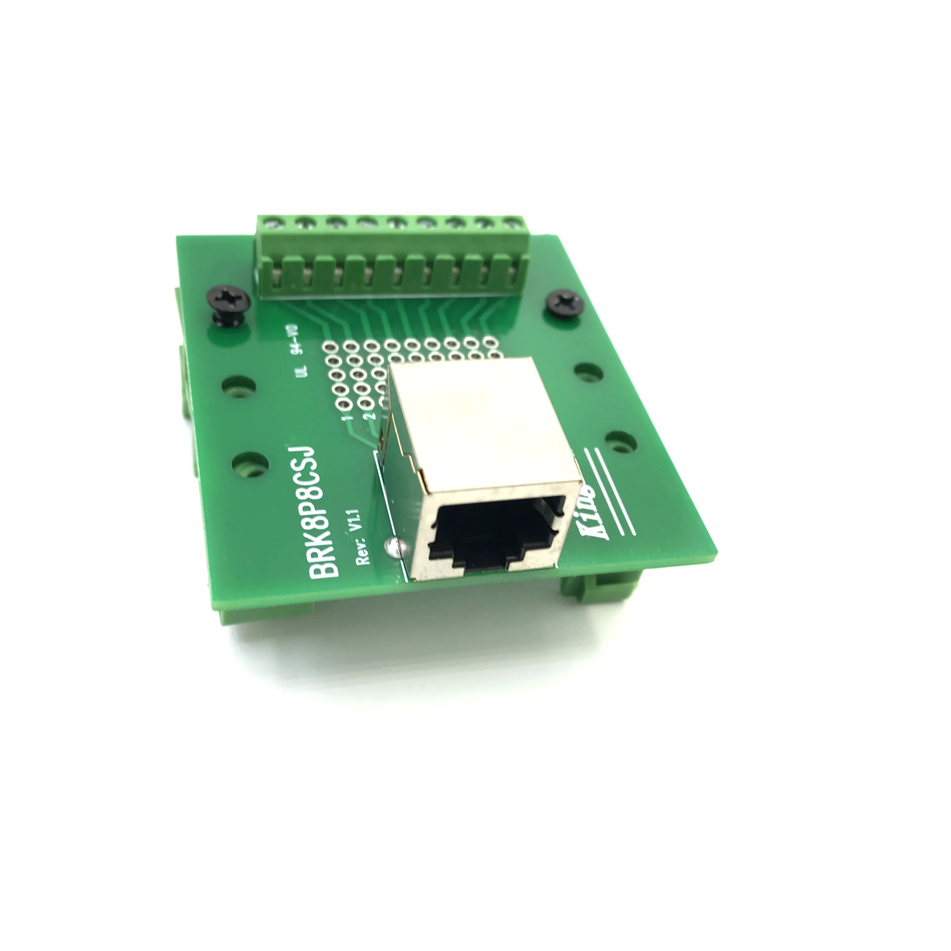 1PCS RJ45 8p8c female socket to terminal block adapter pcb board RJ45 ...