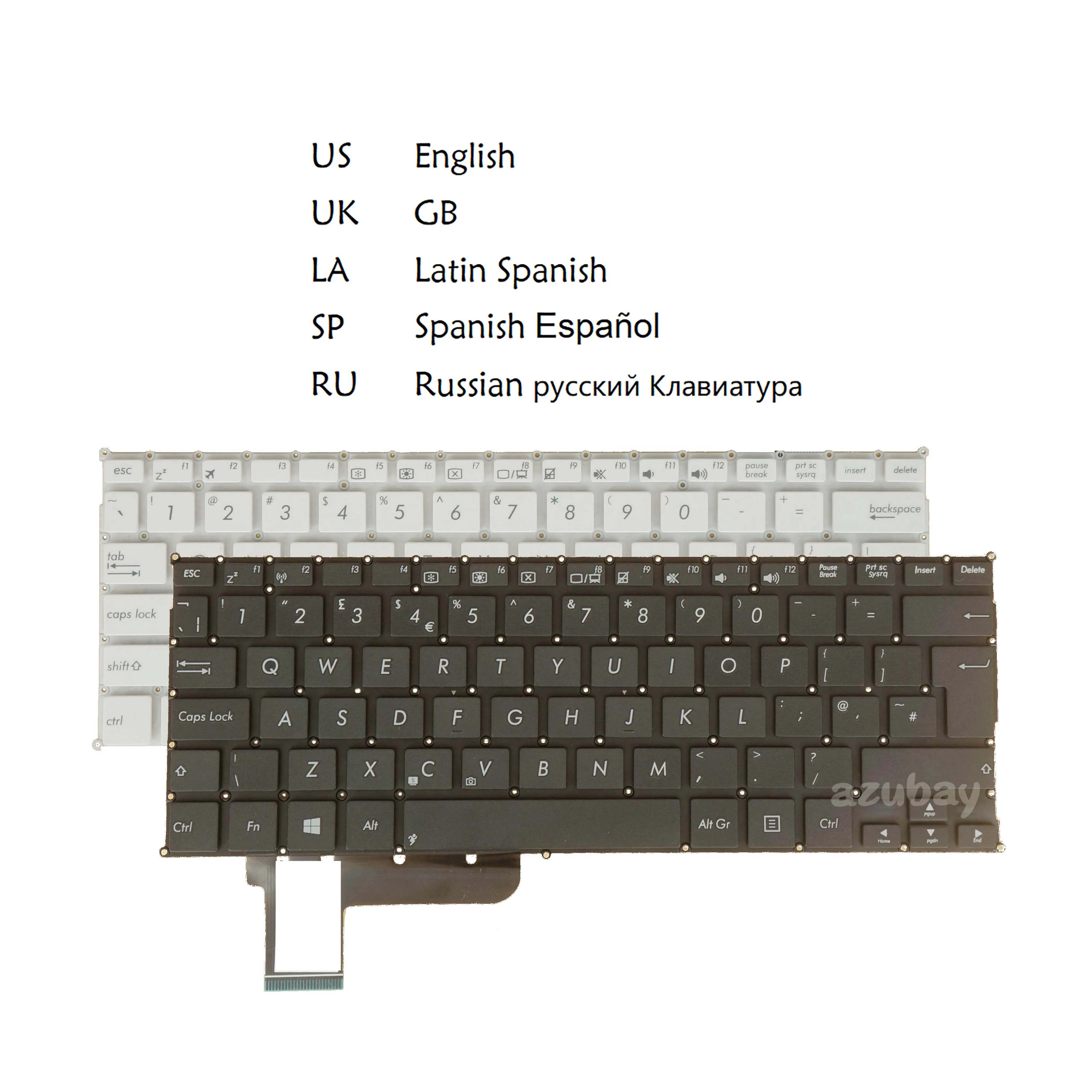 US UK Russian LA Spanish Italian keyboard For Asus E200H E200HA E205SA ...