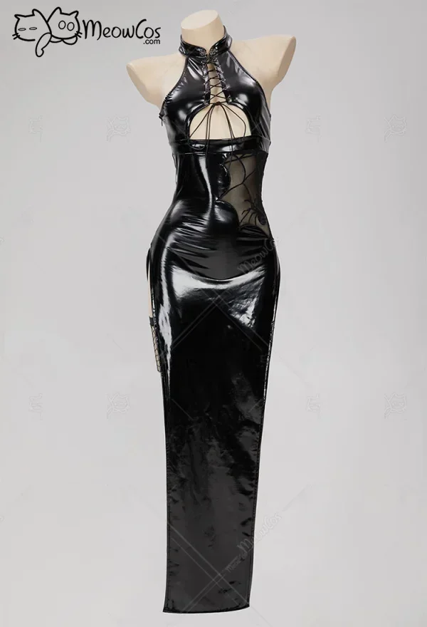 Meowcos-Women-Gothic-Sexy-Spider-web-Design-Dress-Black-Lace-up-Hollow ...