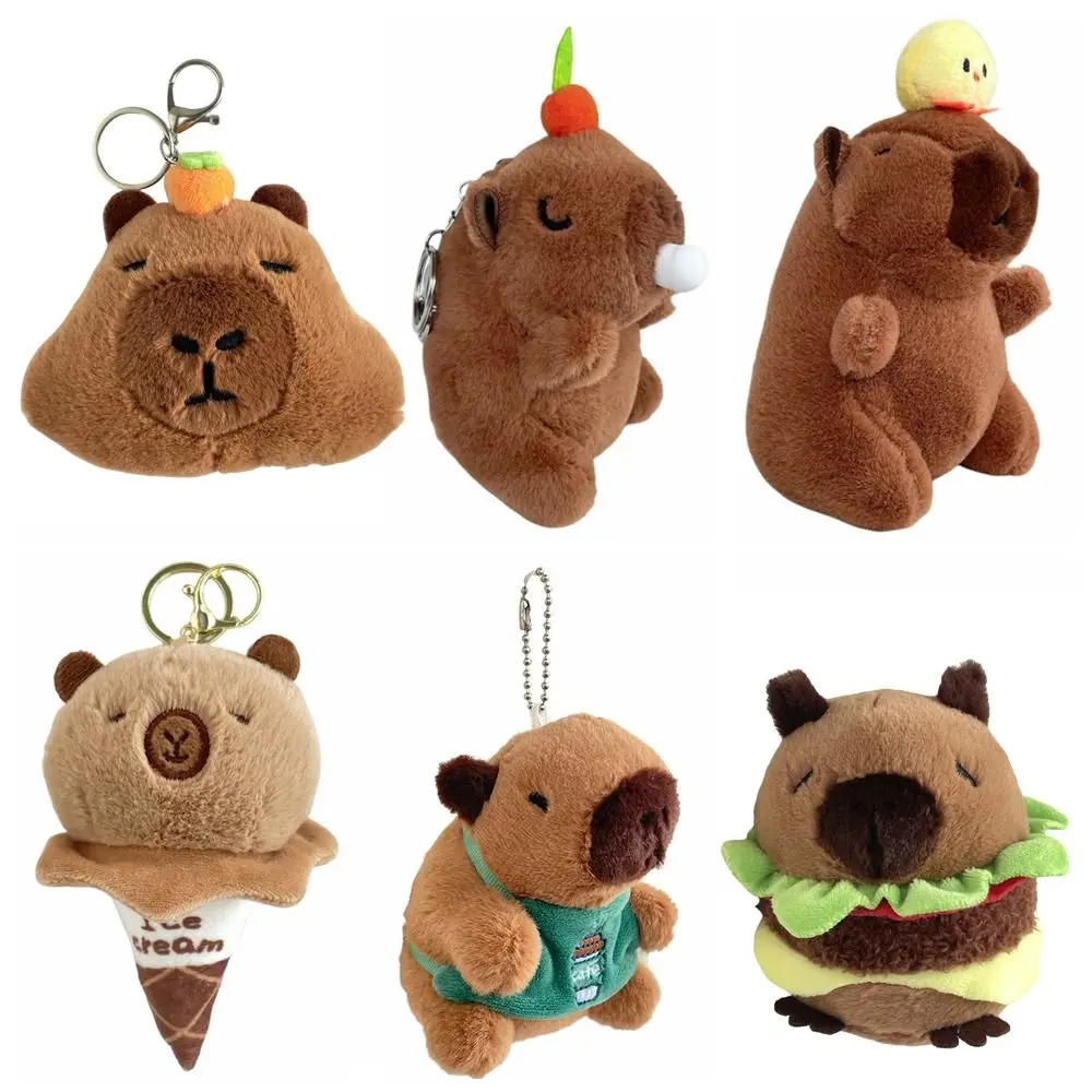 Multicolor-Plush-Capybara-Keychain-Toy-Stuffed-Animals-Capybara-Doll ...