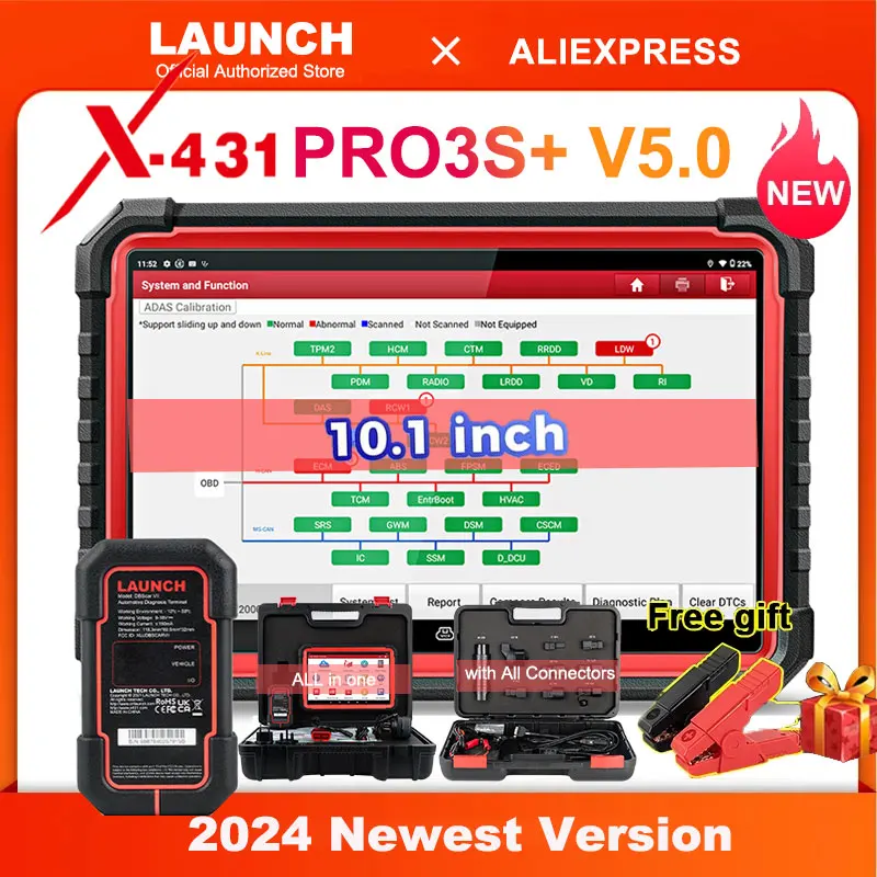 LAUNCH-X431-Pro3s-Plus-V5-0-10-1-Full-System-Car-Diagnostic-tools-ECU ...