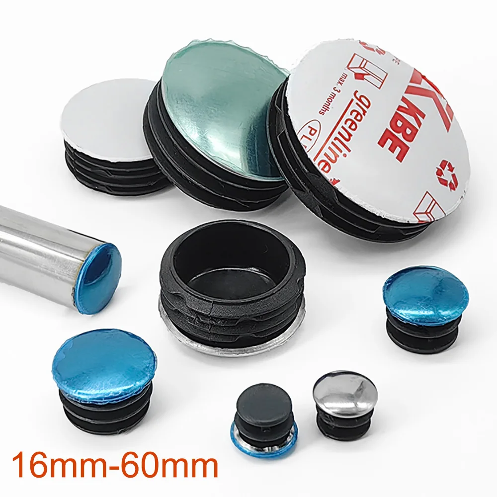 4-10pcs-16mm-60mm-Steel-Round-Tube-Inner-Plug-Chair-Table-Feet-Pipe-Cap ...