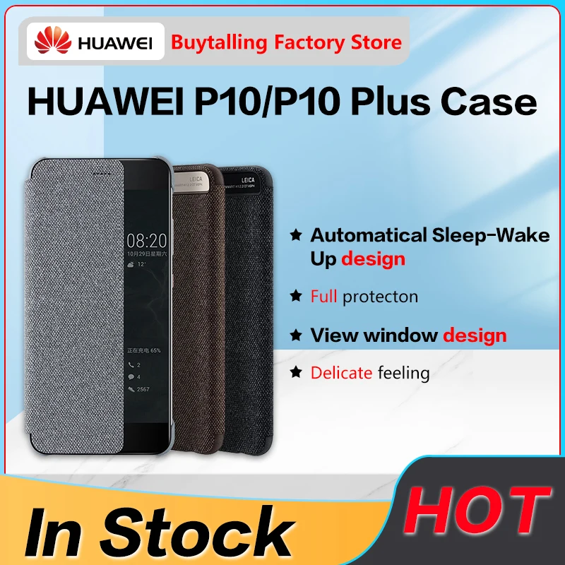 100% Original Huawei P10 Case P10 Plus Back Cover Mix Fiber And Leather ...