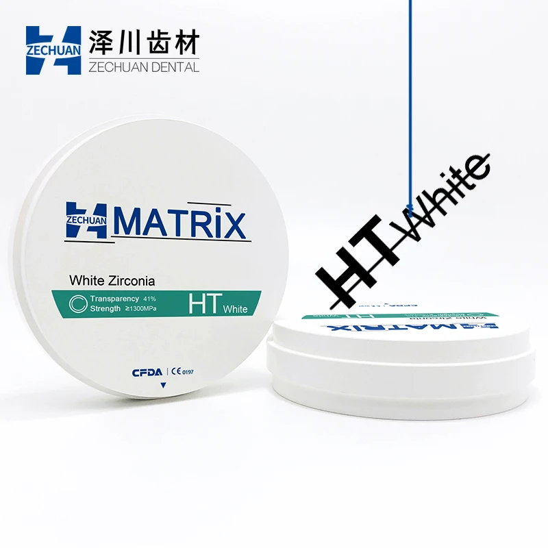 ZECHUAN MATRIX HT White Zirconia Blocks Dental High Translucent ...