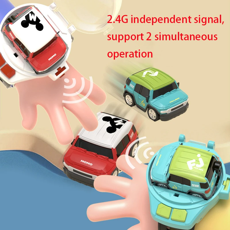 Children-2-4G-Cartoon-Mini-RC-Remote-Control-Car-Watch-Control-Toys ...