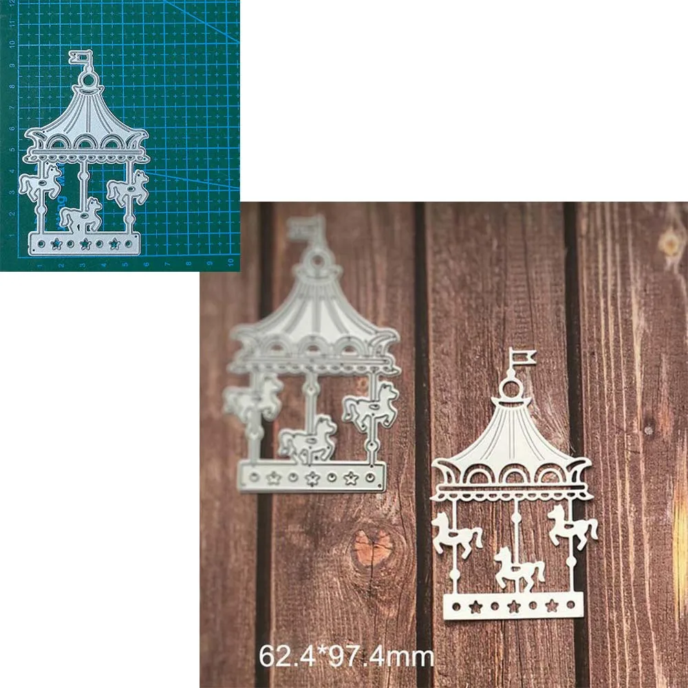Cute-Carousel-Whirligig-Metal-Cutting-Dies-Stencils-For-DIY ...