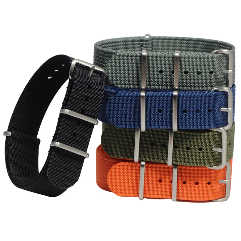 New Ribbed Nylon Strap 18mm 20mm 22mm Nylon Watch Straps Braid ...
