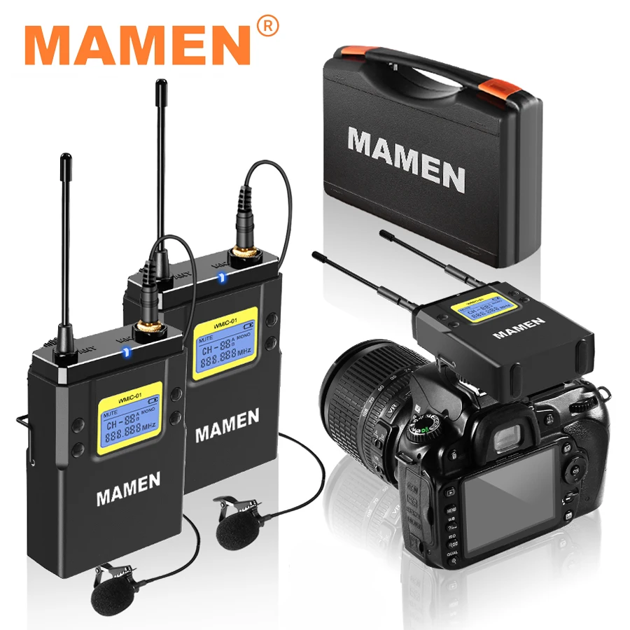 Professional-UHF-Wireless-Microphone-60M-Range-Pickup-SLR-Camera ...