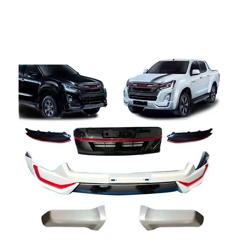 Car-Front-Bumper-Grille-Lip-Full-Set-Facelift-Wide-Conversion-Plastic ...