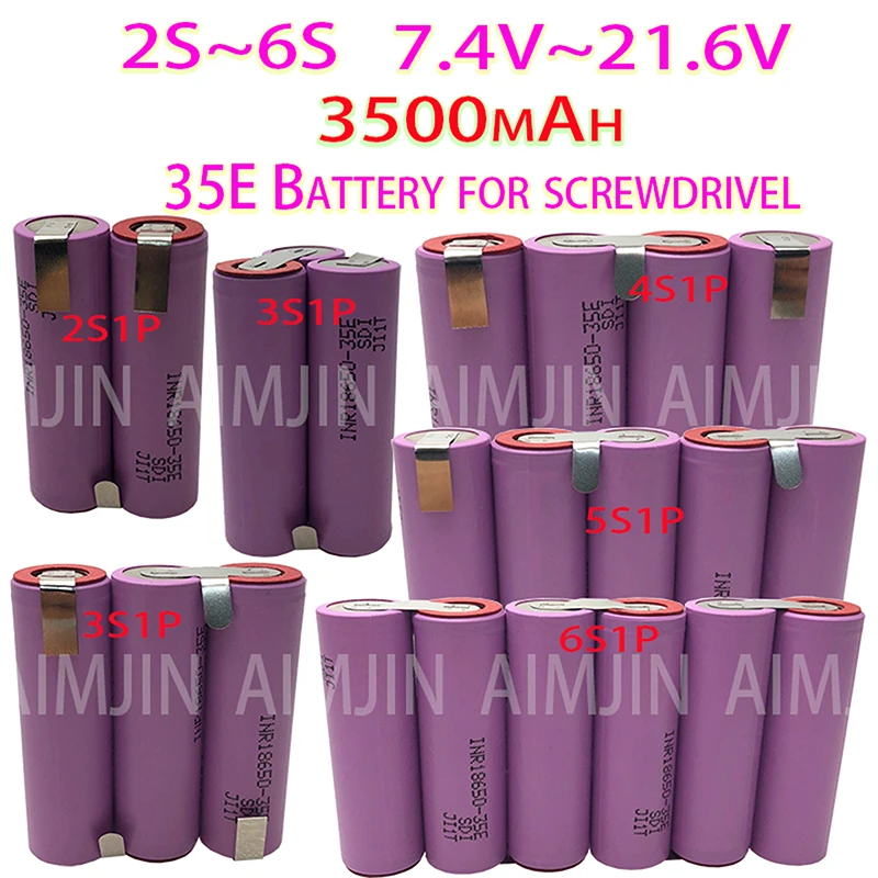 2S1P-3S1P-4S1P-5S1P-6S1P-18650-35E-Battery-Pack-Custom-18650-35E ...