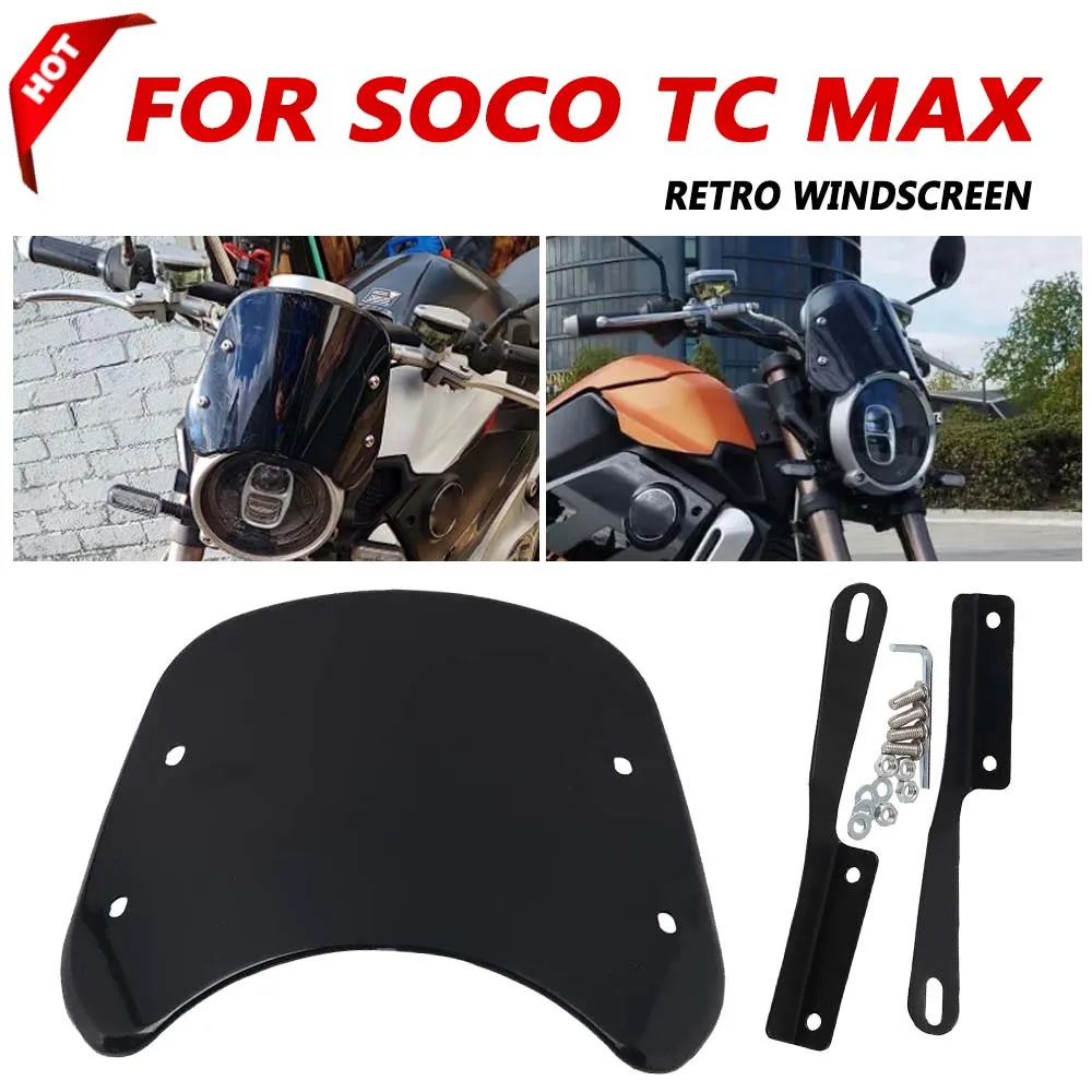 For-Super-SOCO-TC-MAX-TCMAX-Motorcycle-Accessories-Retro-Windscreen ...