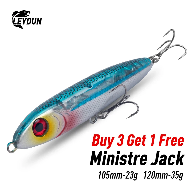 LEYDUN-Ministre-Jack-Stickbait-Sinking-Pencil-Fishing-Lures-105mm-23g-120mm-35g-Good-Swimming ...