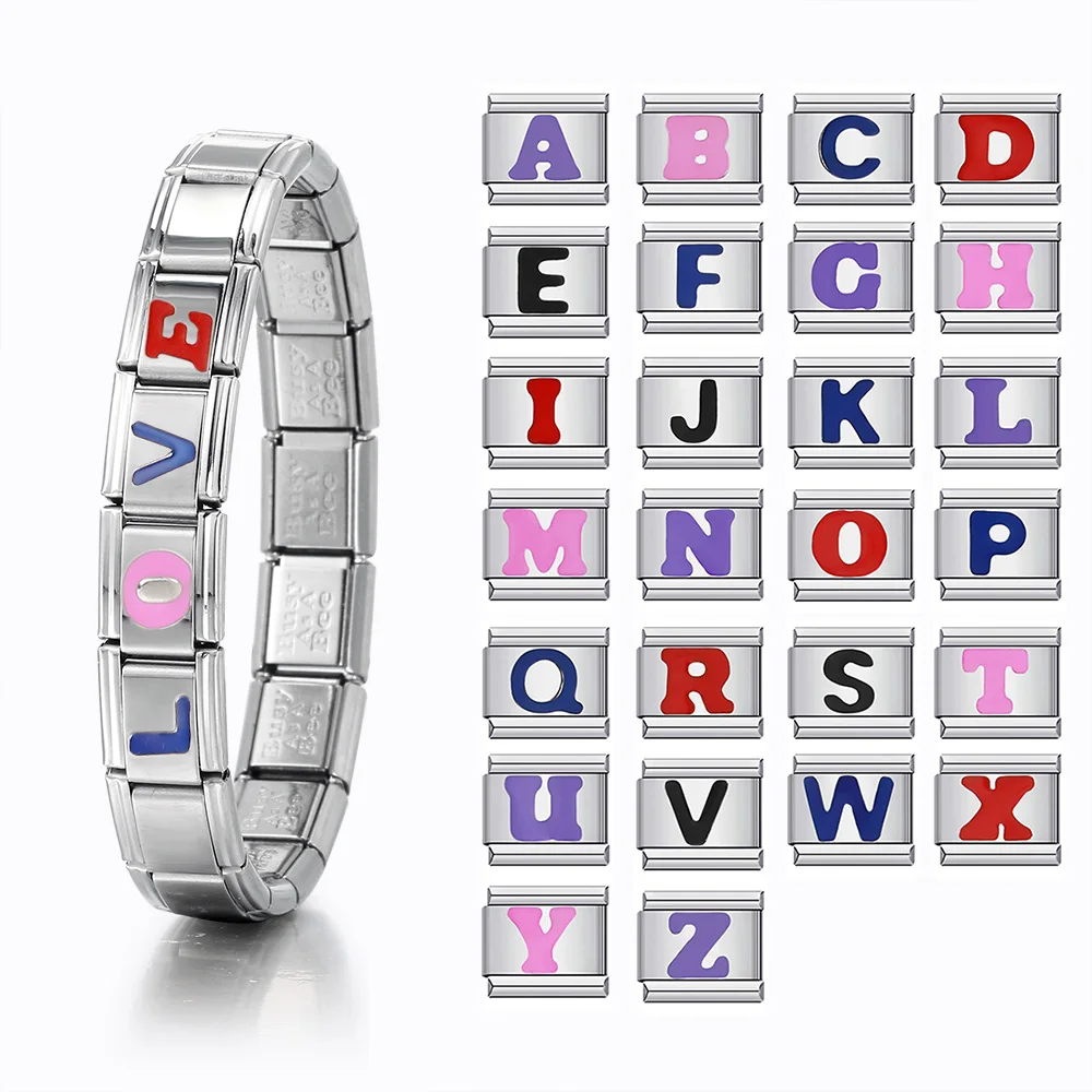 Pulsera-de-eslabones-el-sticos-italianos-de-acero-inoxidable-brazalete ...