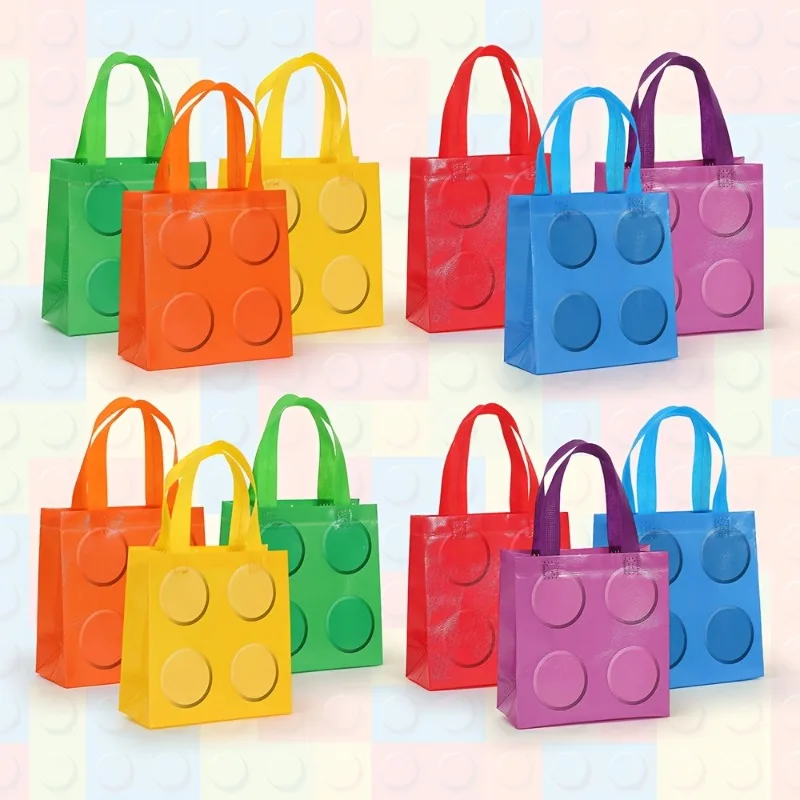 24pcs Building Block Gift Bags - 6 Colors Creative Party Containers for ...