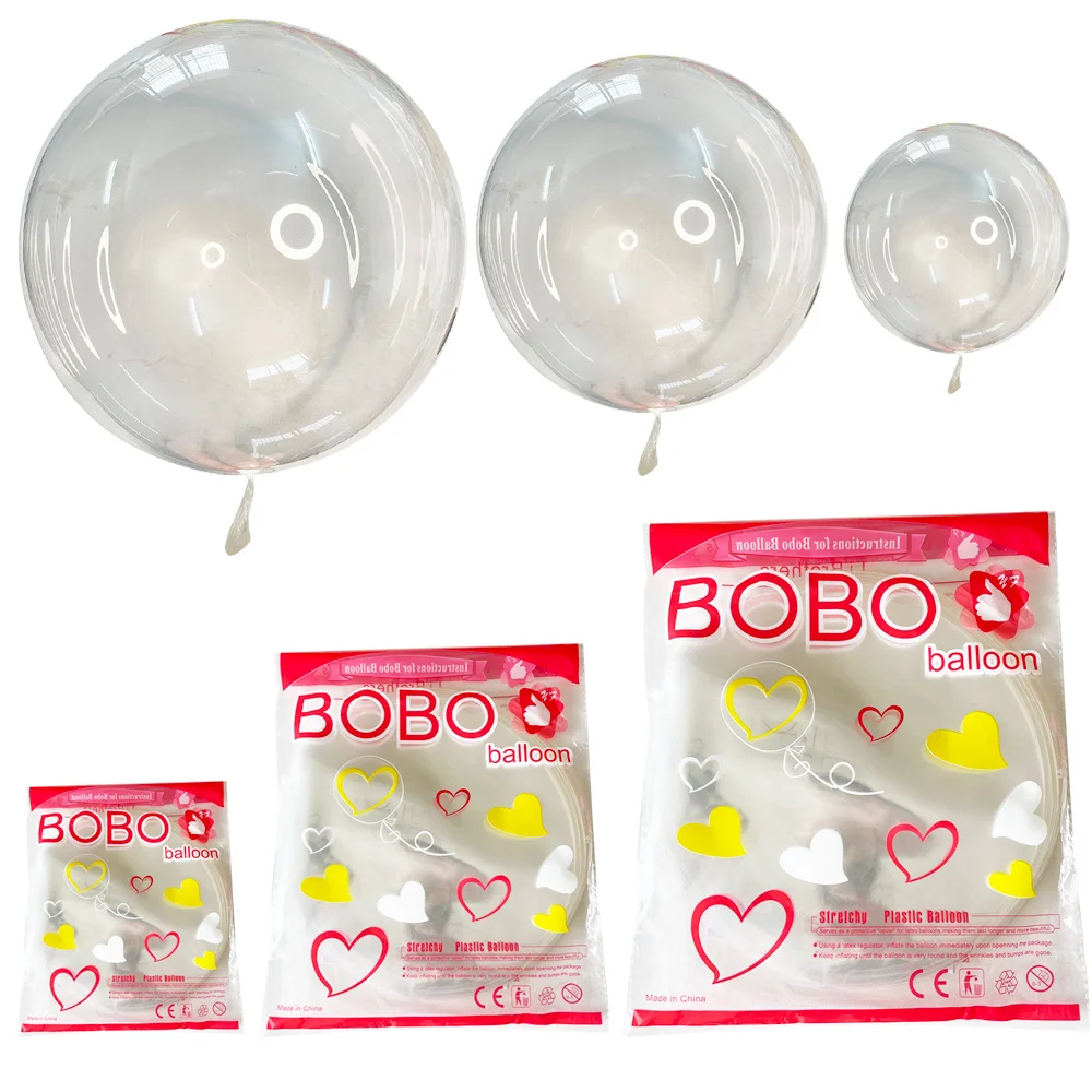 50pcs-Bobo-Balloons-Transparent-Bubble-Ballon-Clear-Inflatable-Helium ...