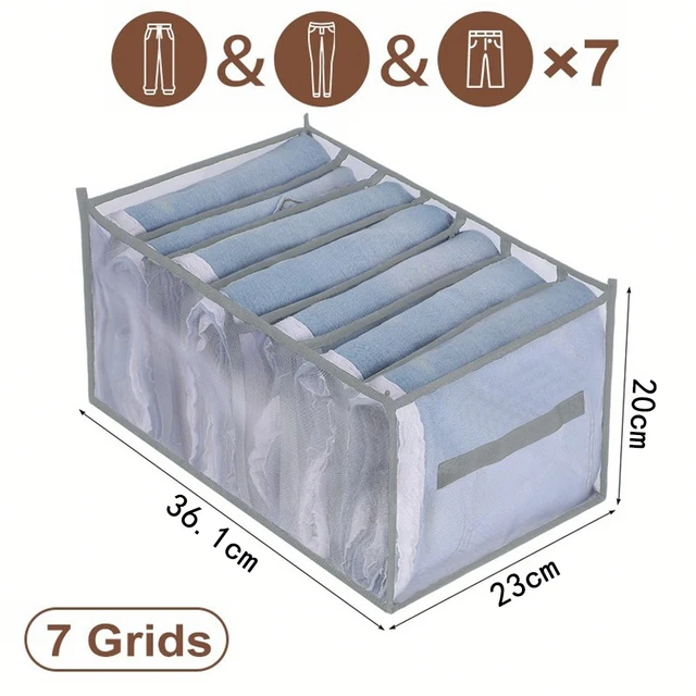 Wardrobe Clothes Organizer Nylon Mesh Clothes Organizer Trousers Jeans ...